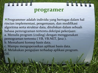 Presentasi kelompok 1 etika programer | PPT