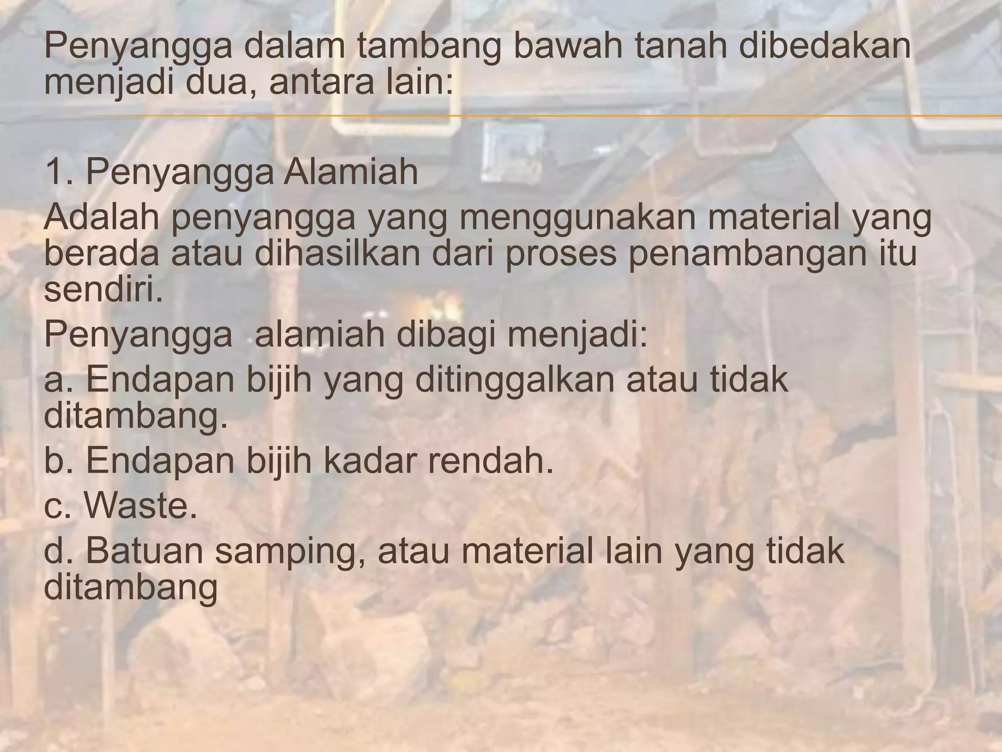 Metode Penambangan Cut and Fill | PPTX