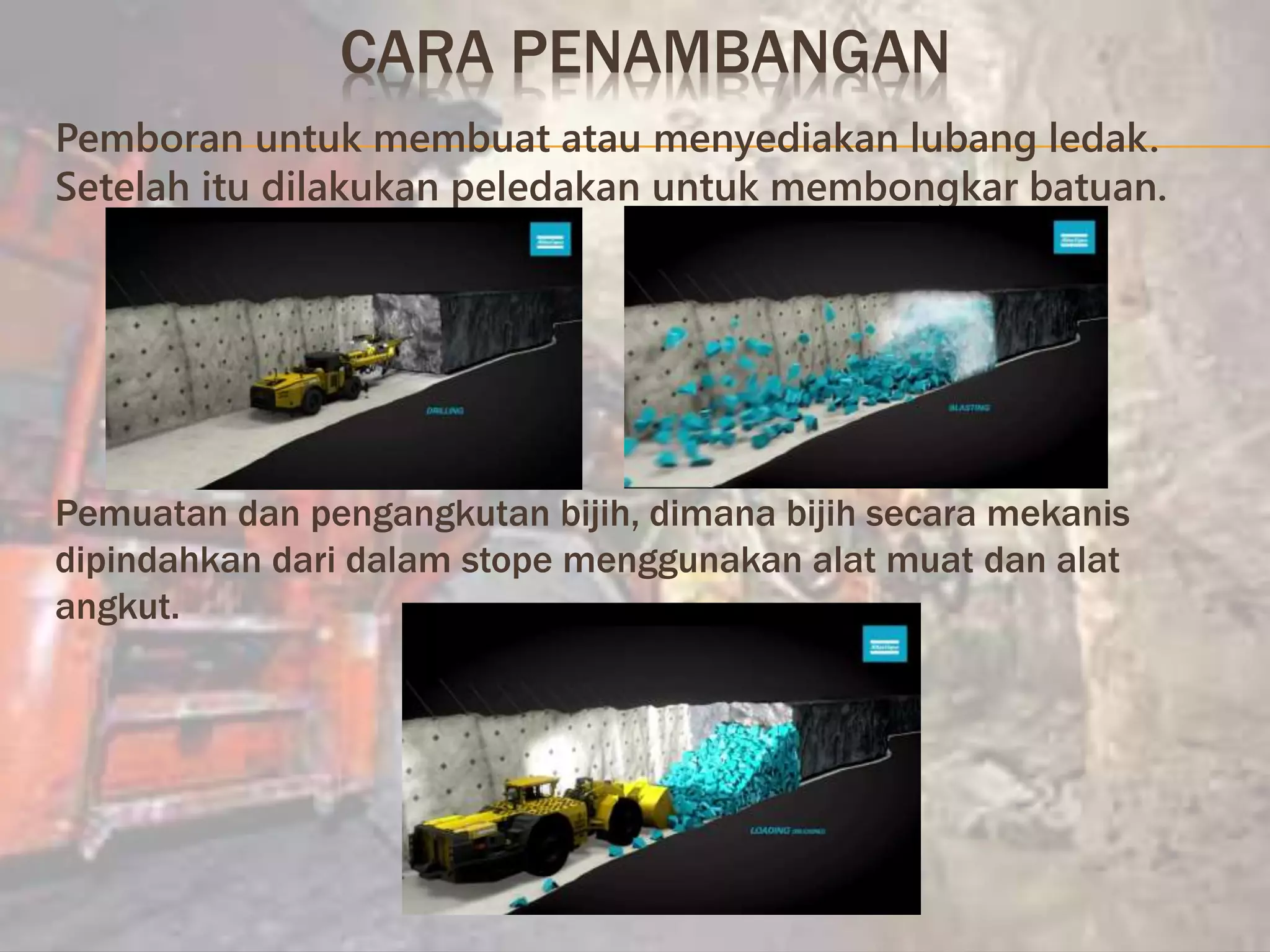 Metode Penambangan Cut and Fill | PPTX