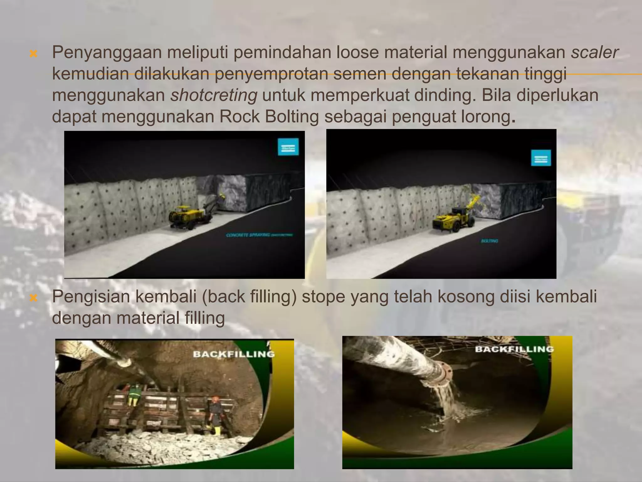 Metode Penambangan Cut and Fill | PPTX