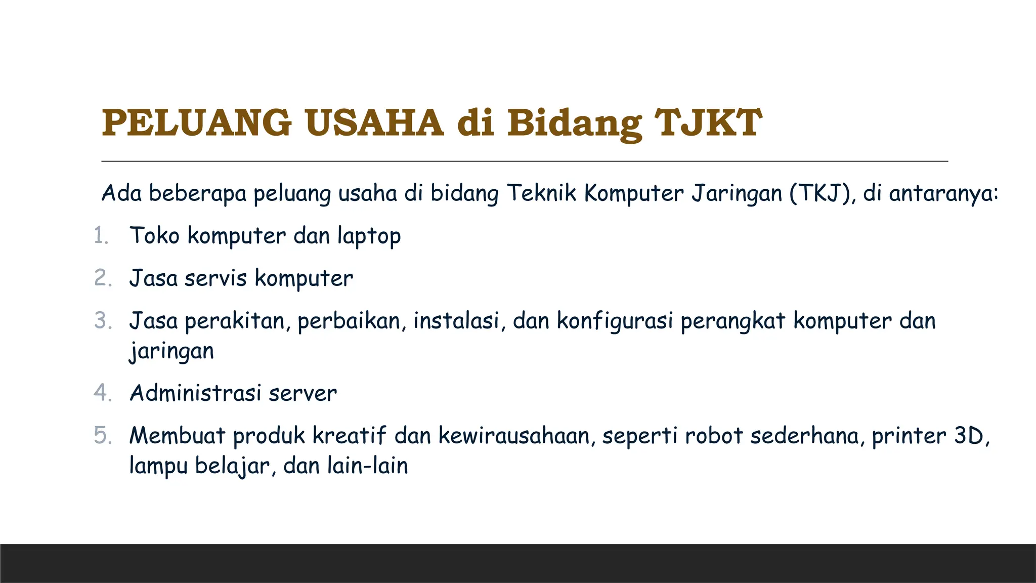 PRESENTASI KELOMPOK jenis jenis profesi tkj | PPTX