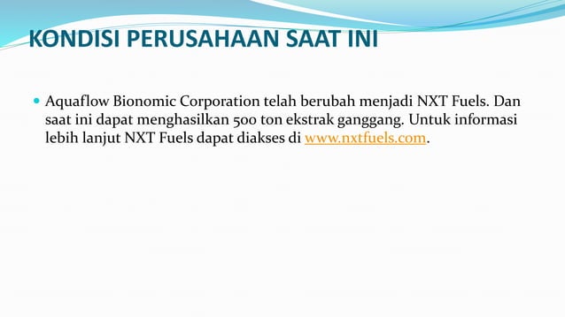 Kasus 1.2 Aquaflow Bionomic Corporation | PPT