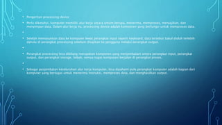 Presentasi kelompok Tentang Process Device | PPTX