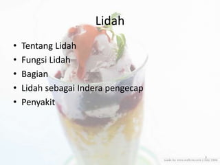 Alat Indra : Kulit dan Lidah | PPTX