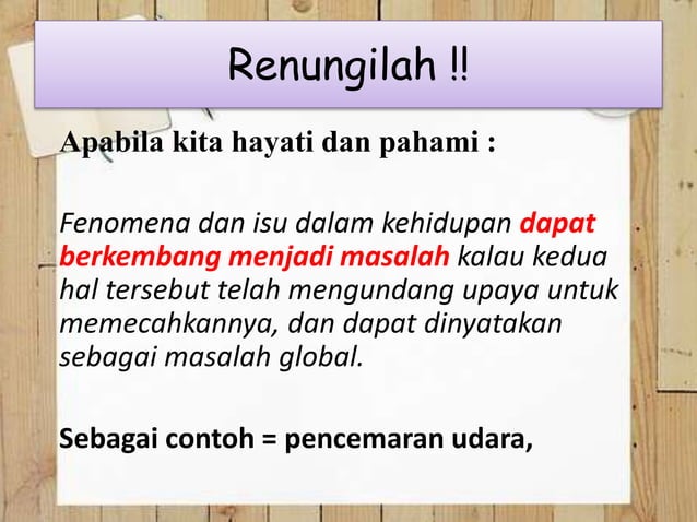 Presentasi Kelompok 5 Isu Isu Dan Masalah Gobal Dalam Kaitannya Dengan Pembelajaran Ips Doi 