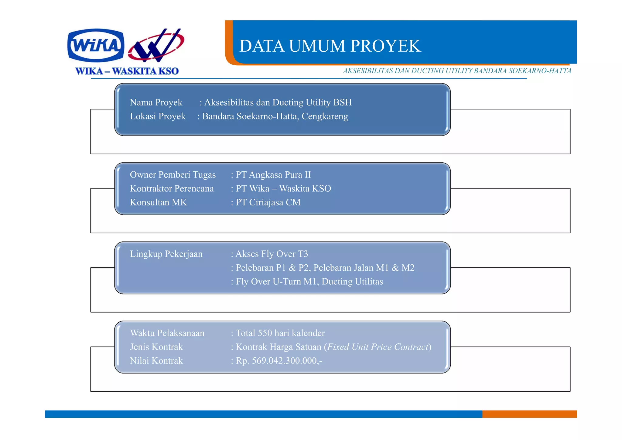 [Presentasi] Kerja Praktik Pembangunan Aksesibilitas dan Ducting Utilitas Bandara Soekarno-Hatta ...