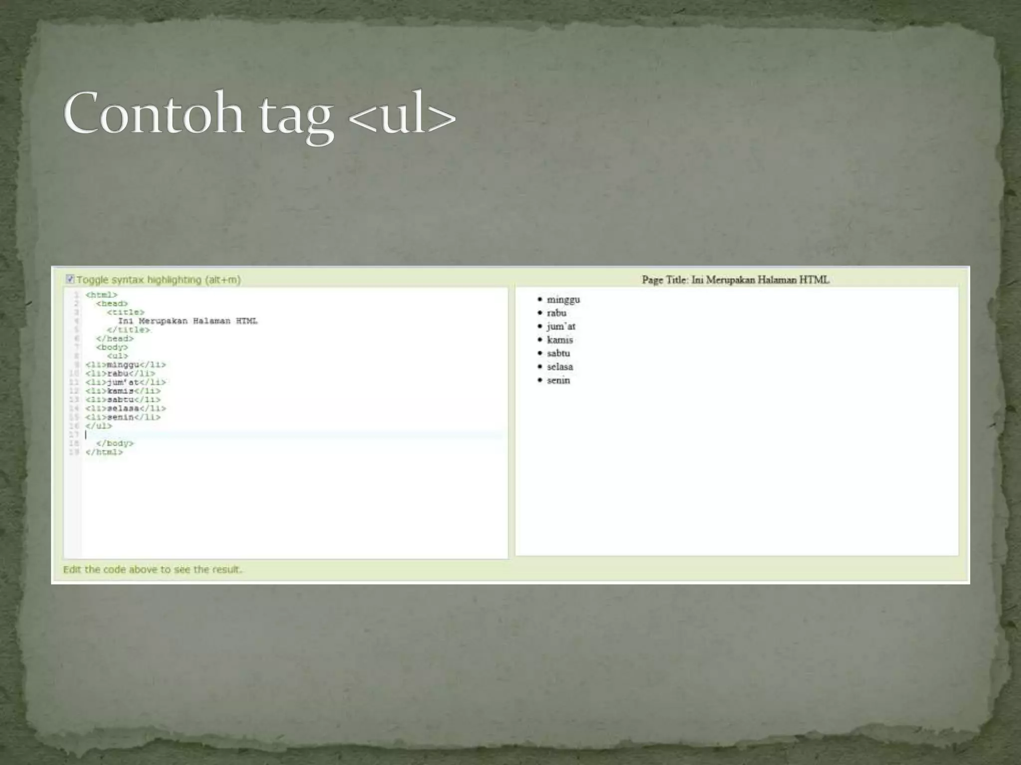 Presentasi konsep dasar html | PPTX