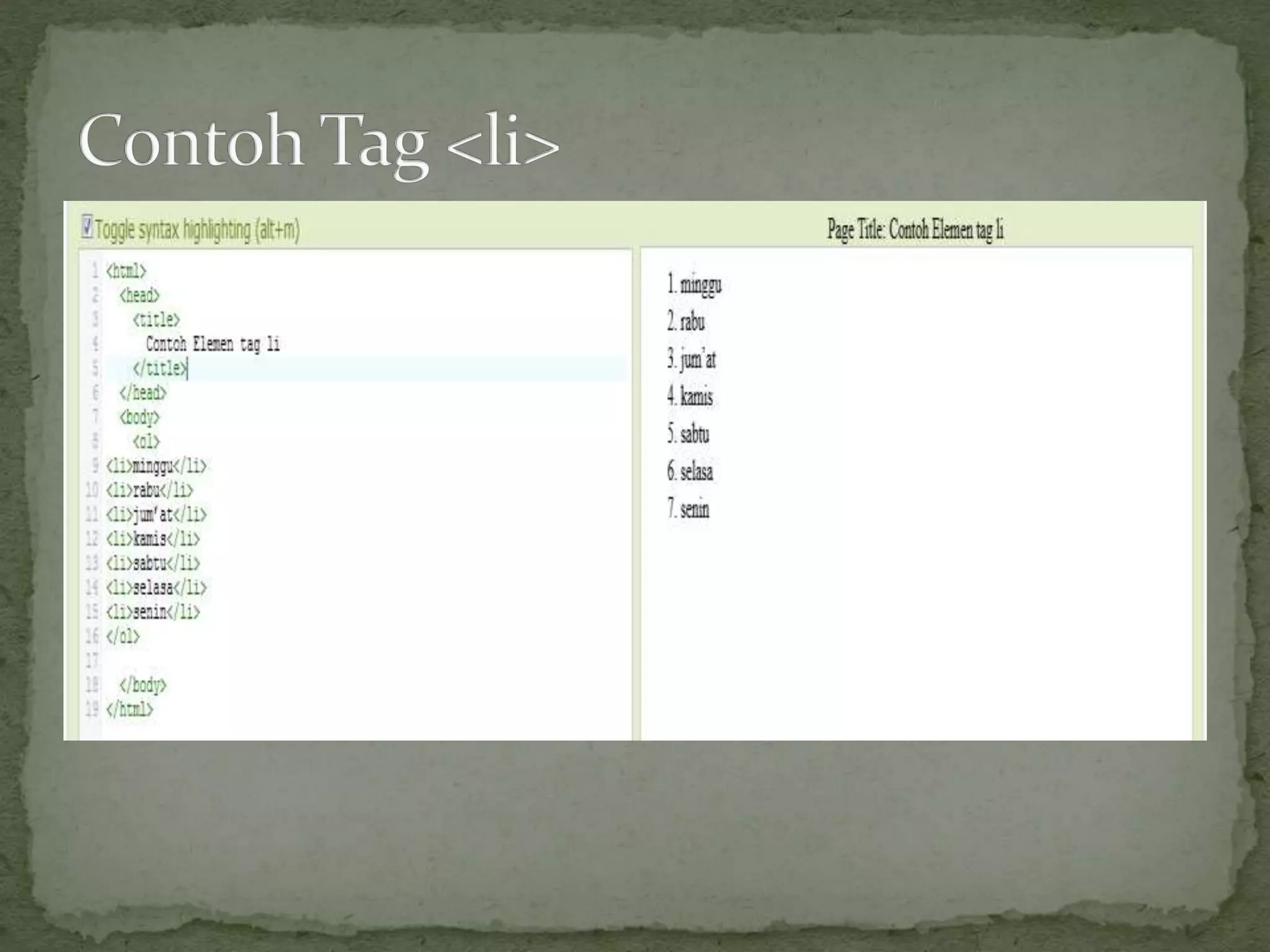 Presentasi konsep dasar html | PPTX