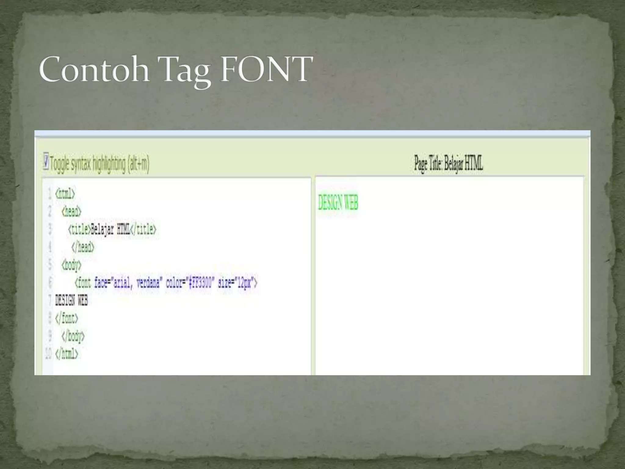 Presentasi konsep dasar html | PPTX