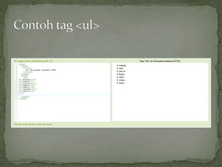 Presentasi konsep dasar html | PPTX