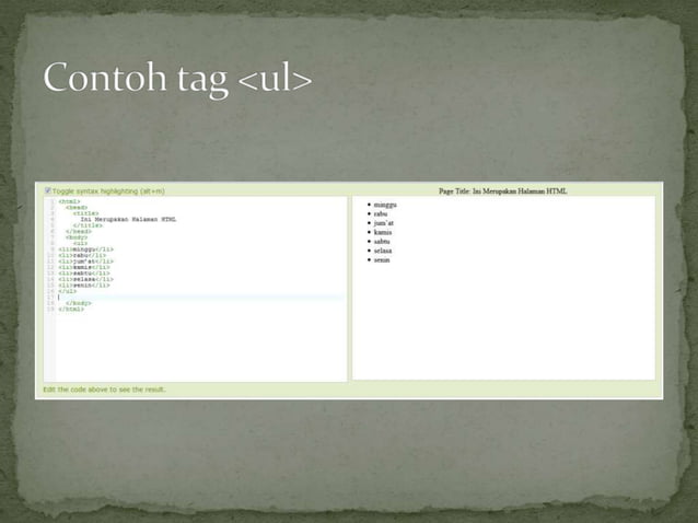 Presentasi konsep dasar html | PPTX