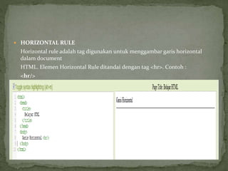 Presentasi konsep dasar html | PPTX