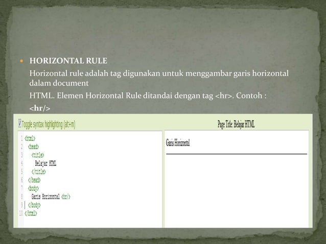 Presentasi konsep dasar html | PPTX