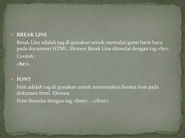 Presentasi konsep dasar html | PPTX