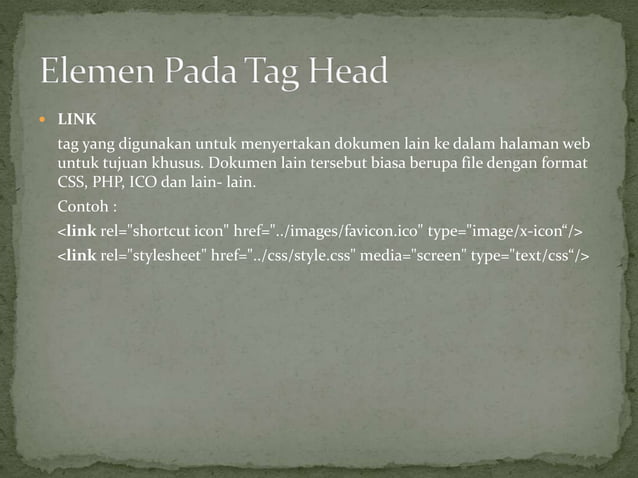 Presentasi konsep dasar html | PPTX