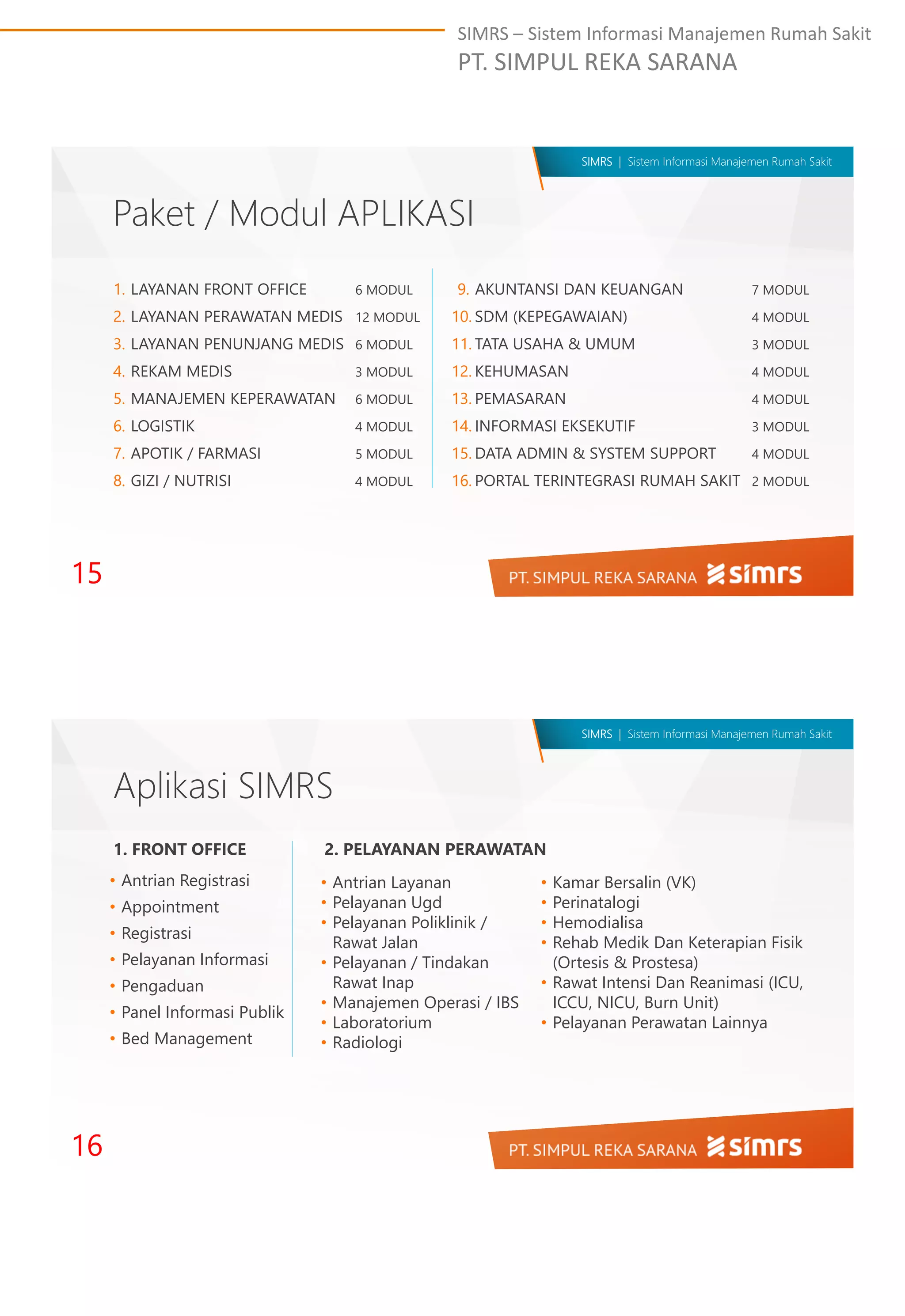 Kerjasama Operasional Implementasi SIMRS Terintegrasi | PDF