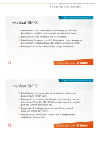 Kerjasama Operasional Implementasi SIMRS Terintegrasi | PDF