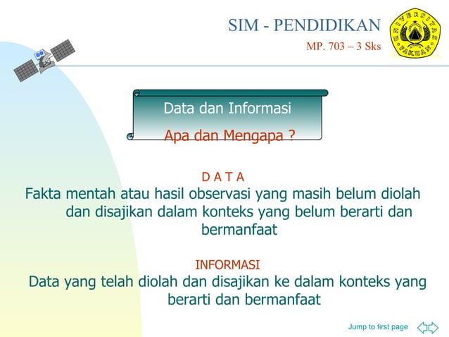 Presentasi kuliah sim pendidikan materi 01 | PPT