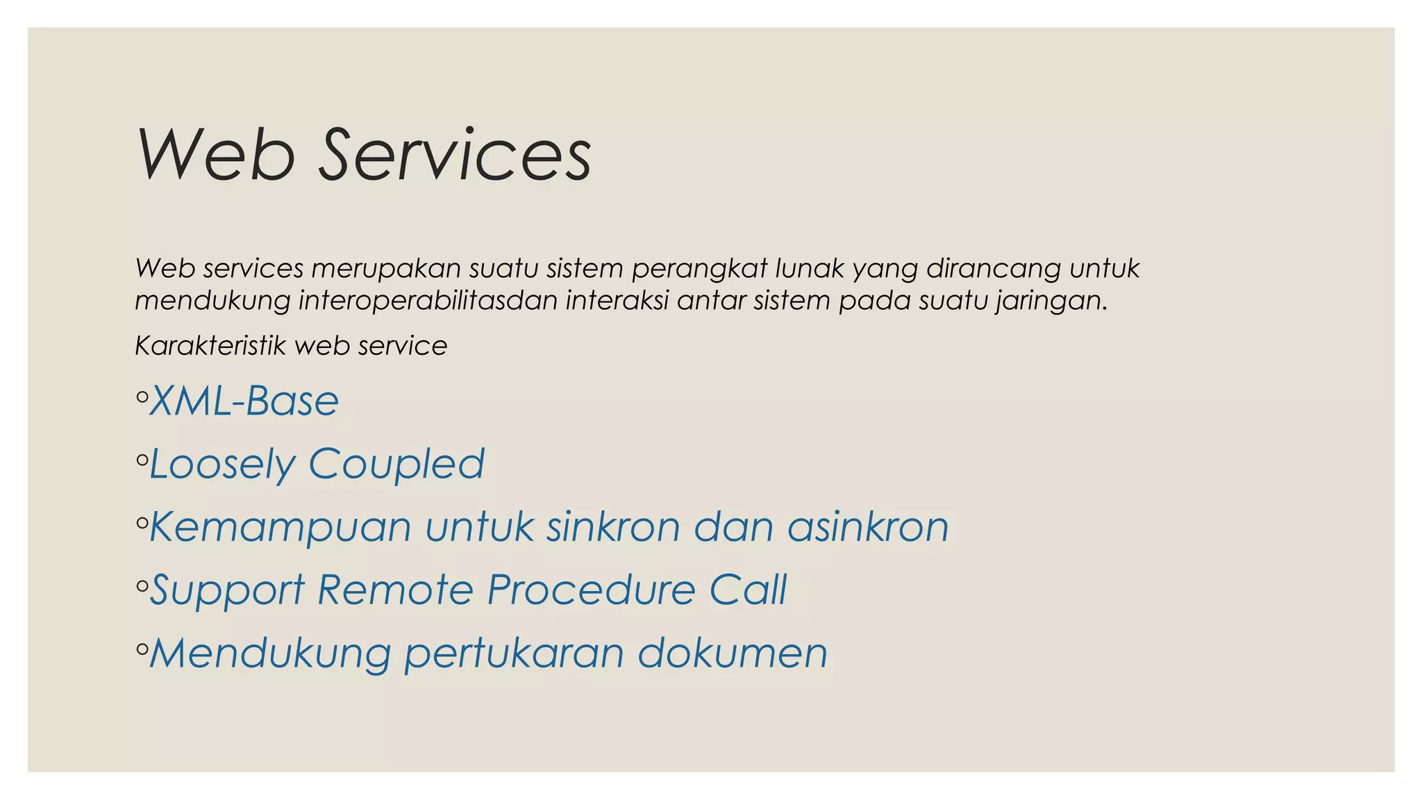 Sistem Informasi sarana dan prasarana pondok pesantren dengan web services berbasis enterprise ...
