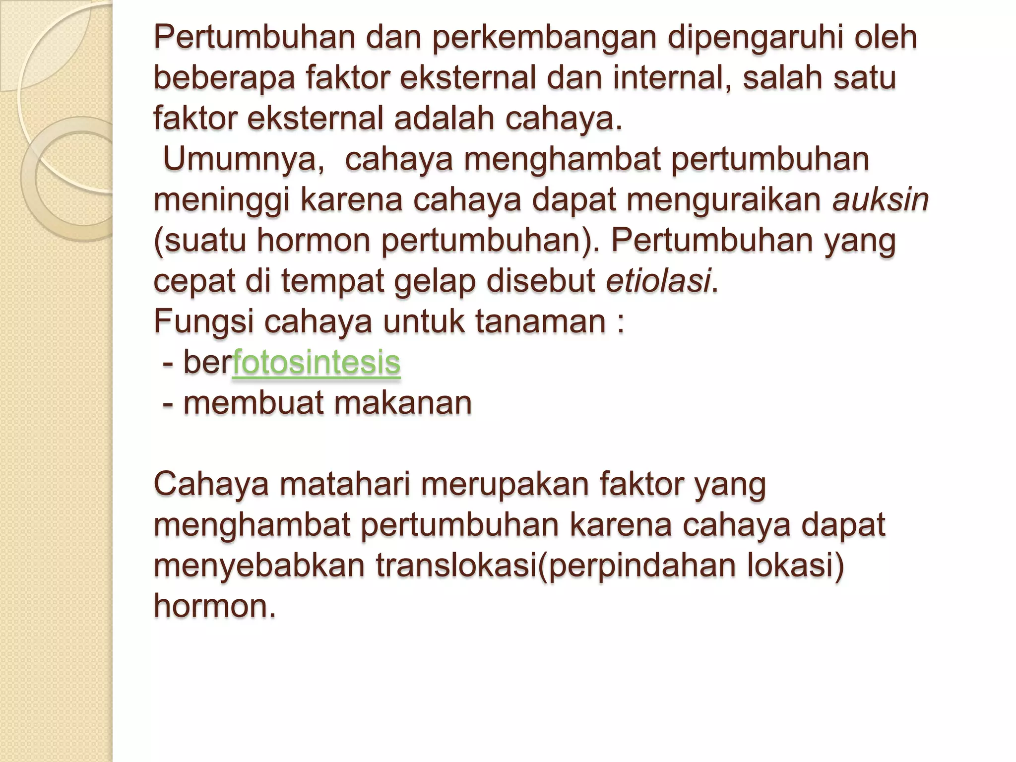 Presentasi Laporan Praktikum Pertumbuhan Dan Perkembangan Tanaman