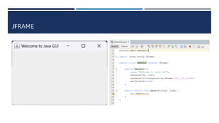 Presentasi latihan pemrograman Java GUI menggunakan SWING | PPTX