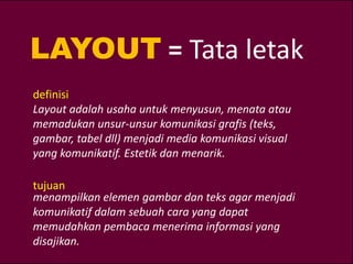 LAYOUT DASAR -Dalam majalah/poster | PPT
