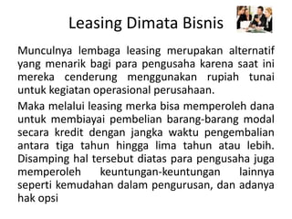 Presentasi leasing | PPTX