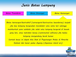 Presentasi lempeng tektonik | PPTX