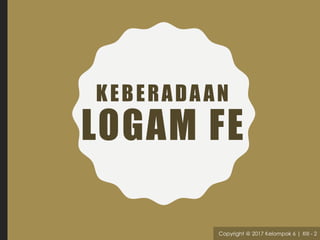 [Presentasi] Logam Besi (Fe) | PDF