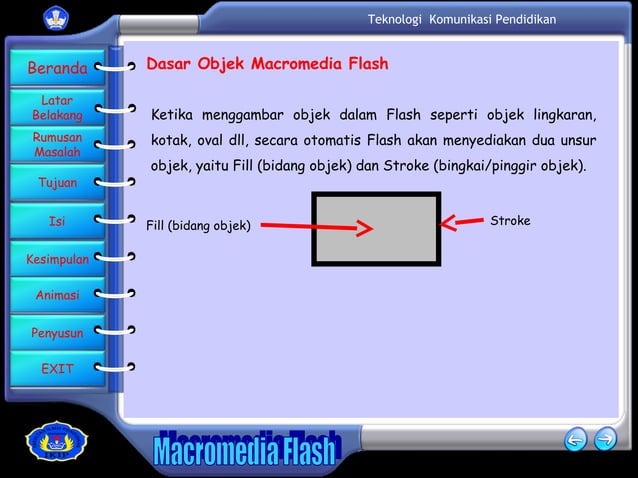 Presentasi TEKNIK MENDESAIN DAN CONTOH MEMBUAT MACROMEDIA FLASH.. | PPT