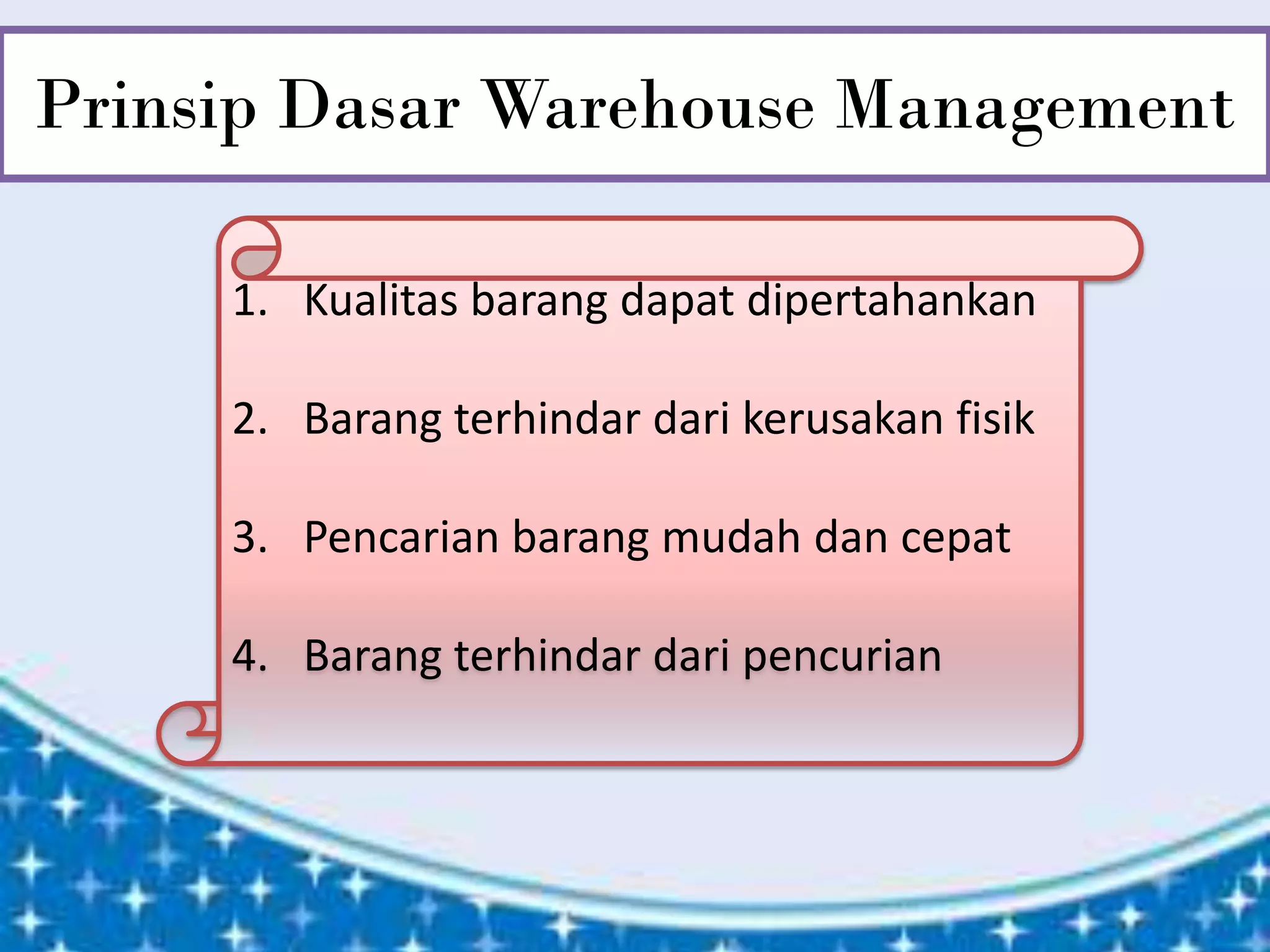 Presentasi manajemen gudang | PPTX