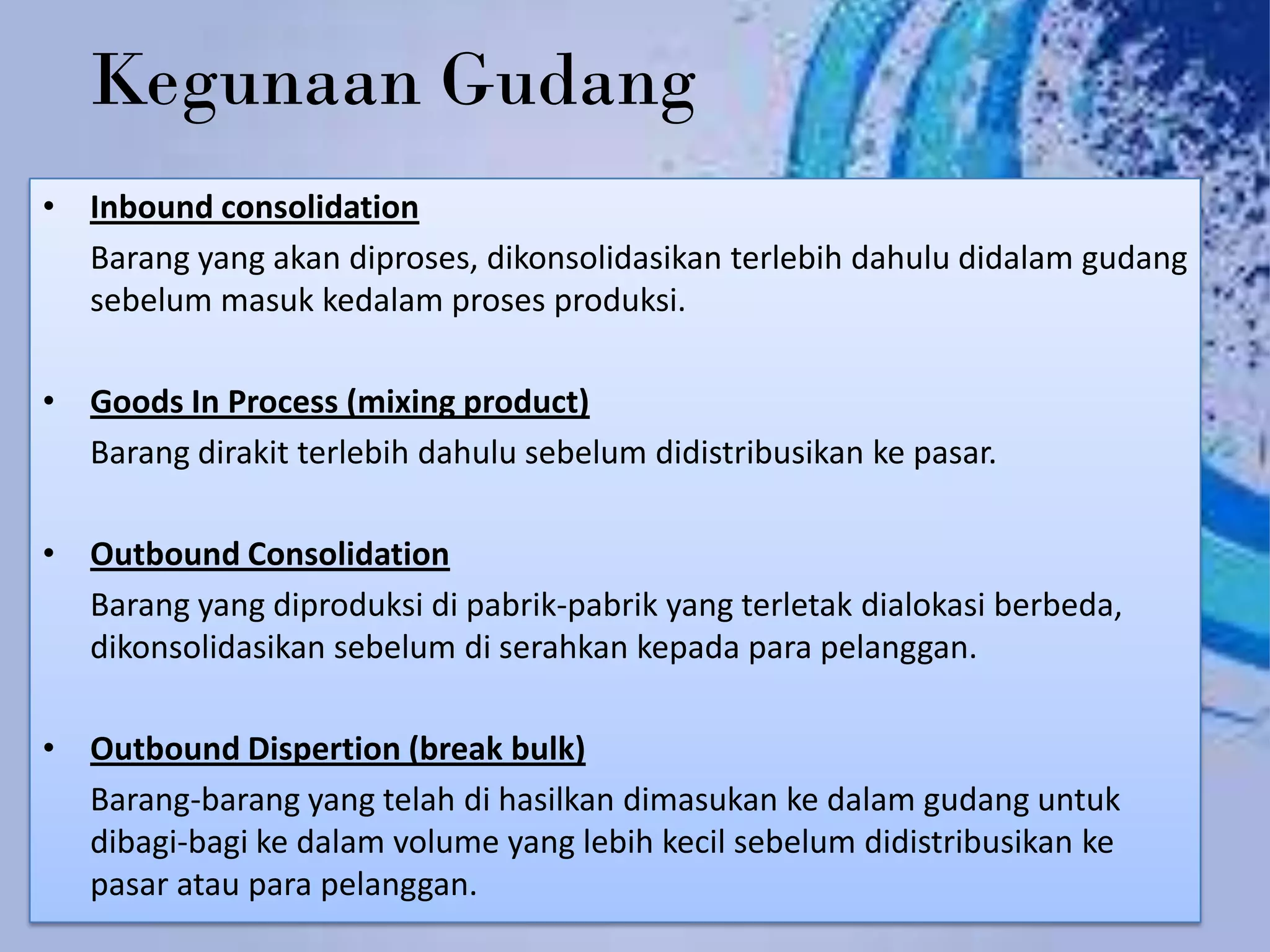 Presentasi manajemen gudang | PPTX