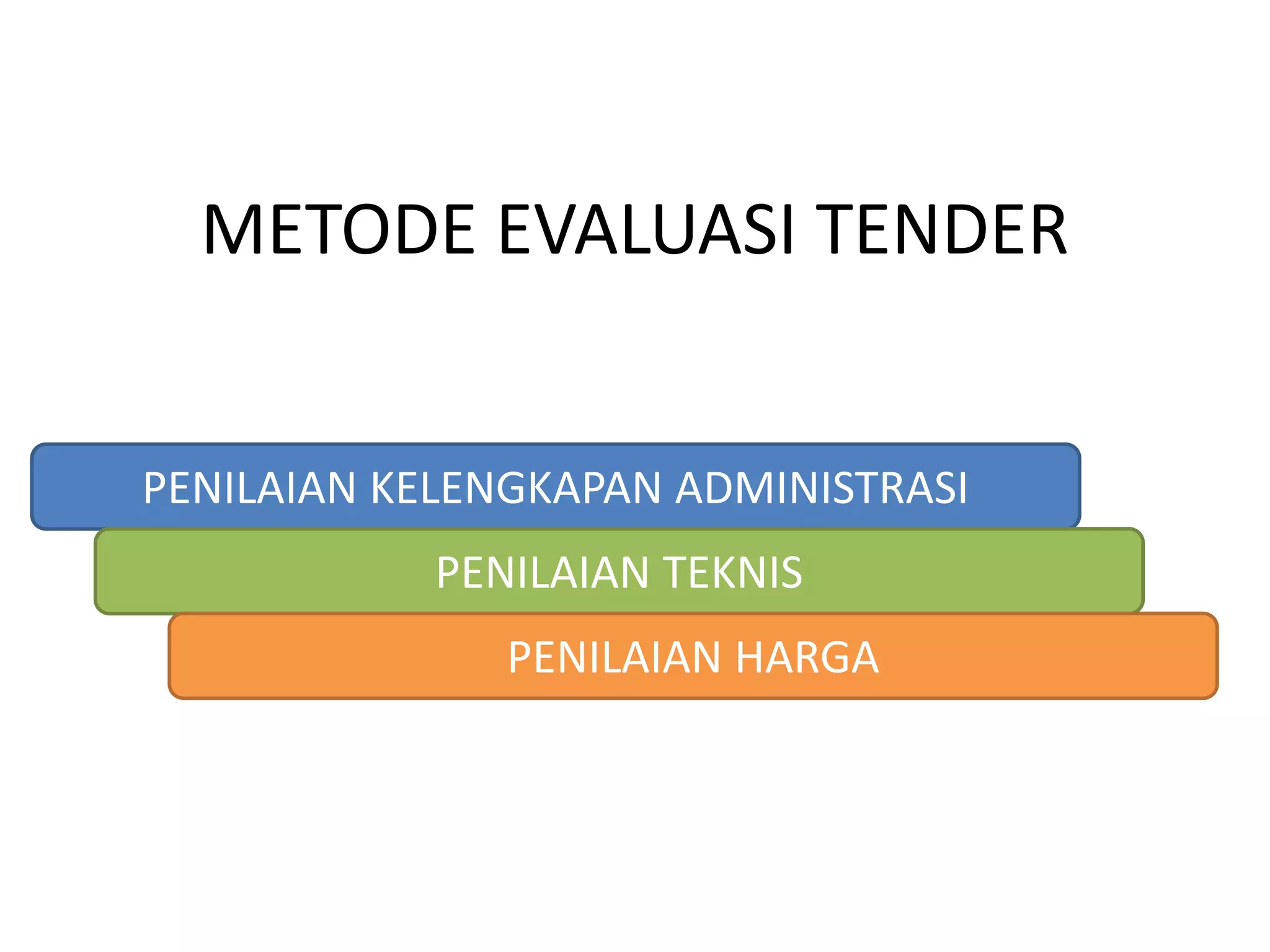 Presentasi manajemen proyek tentang evaluasi tender | PPTX