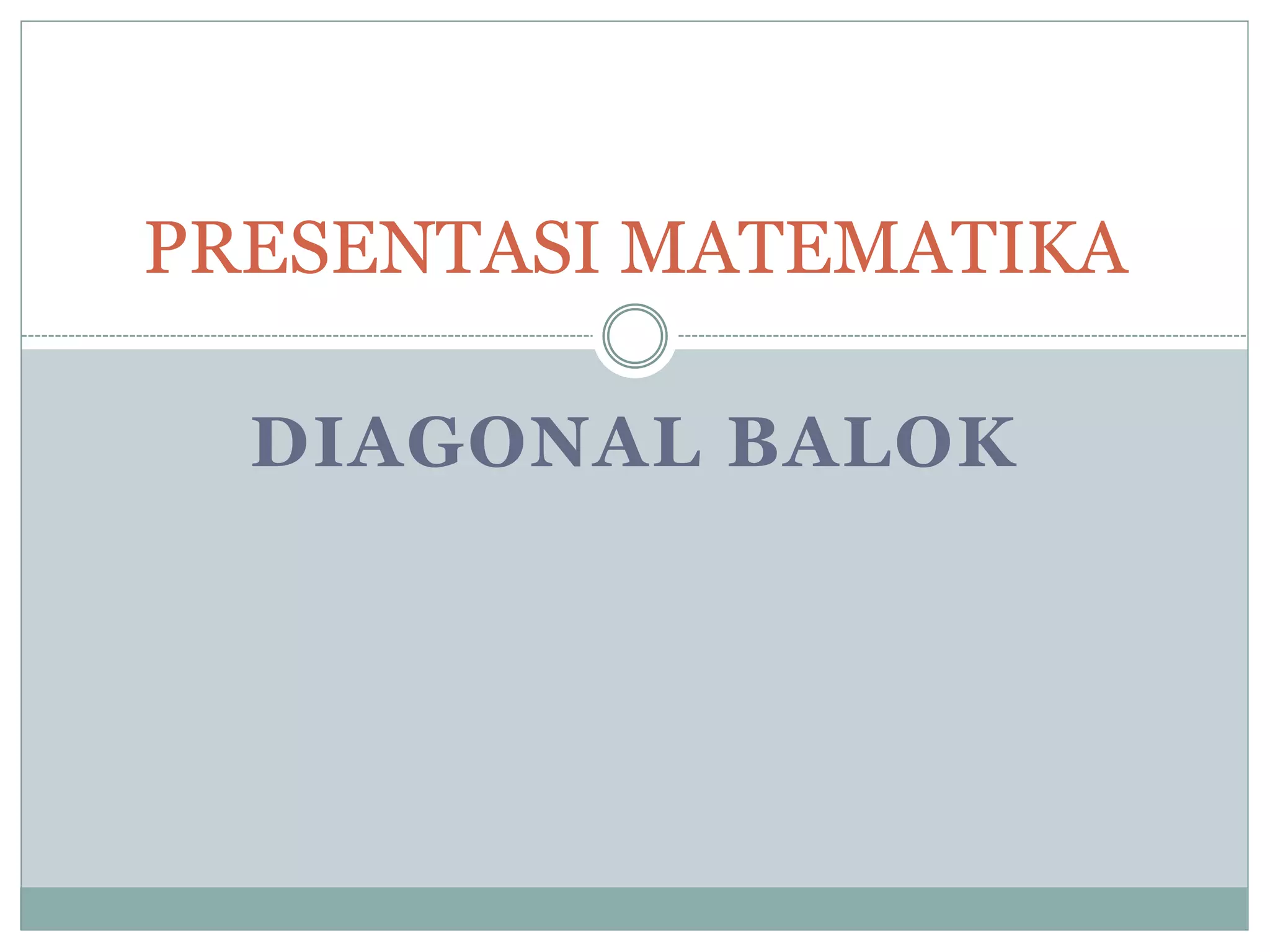 Matematika - Diagram Balok | PPTX