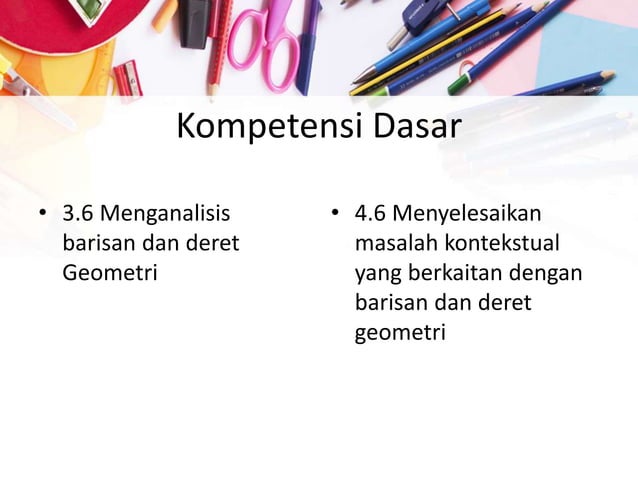 Materi Barisan dan Deret Geometri SMA ppt | PPT