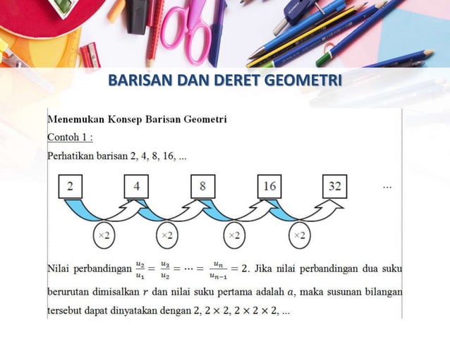Materi Barisan dan Deret Geometri SMA ppt | PPT
