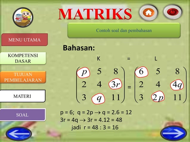 Presentasi matriks | PPTX