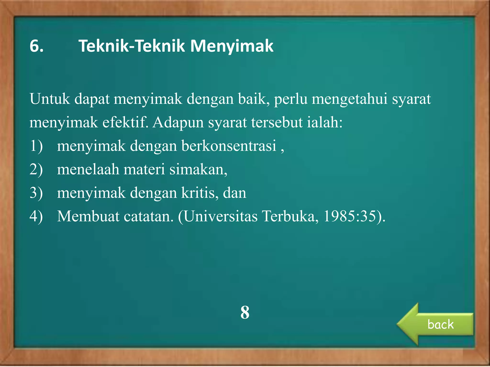 Presentasi menyimak | PPTX
