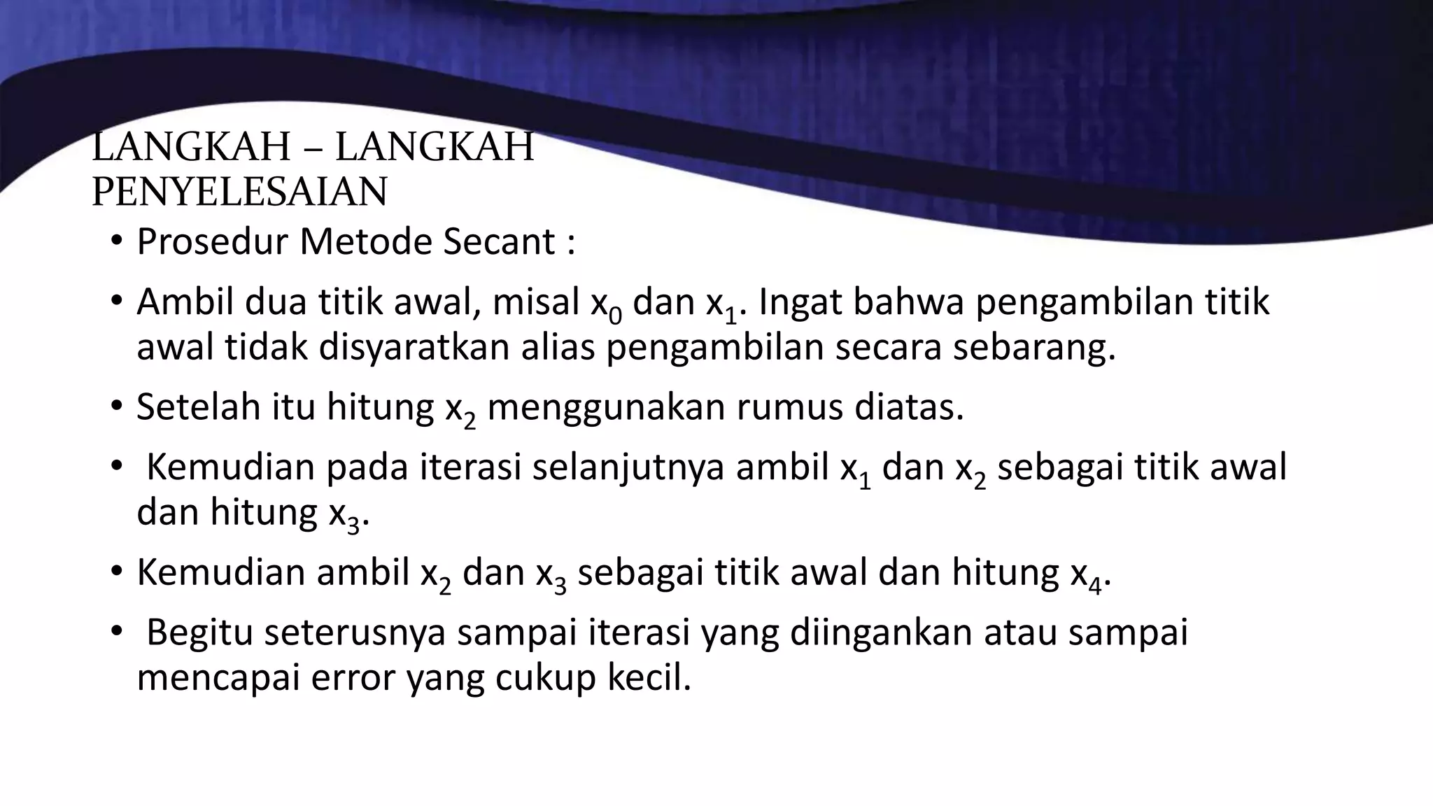 Presentasi method secant group 1 | PPTX