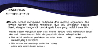 Presentasi method secant group 1 | PPTX