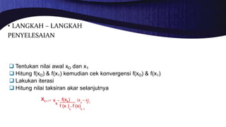 Presentasi method secant group 1 | PPTX