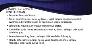 Presentasi method secant group 1 | PPTX