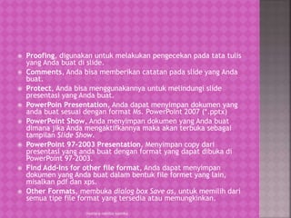 Presentasi microsoft powerpoint 2007 | PPTX