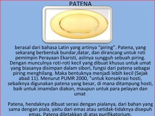 PERALATAN MISA DAN PEMBERKATAN | PPT