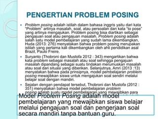 Presentasi model pembelajaran problem posing | PPTX