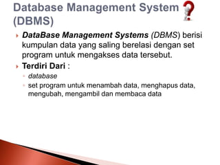Presentasi modul 5 - Data dan Basis Data | PPTX