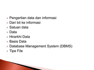 Presentasi modul 5 - Data dan Basis Data | PPTX