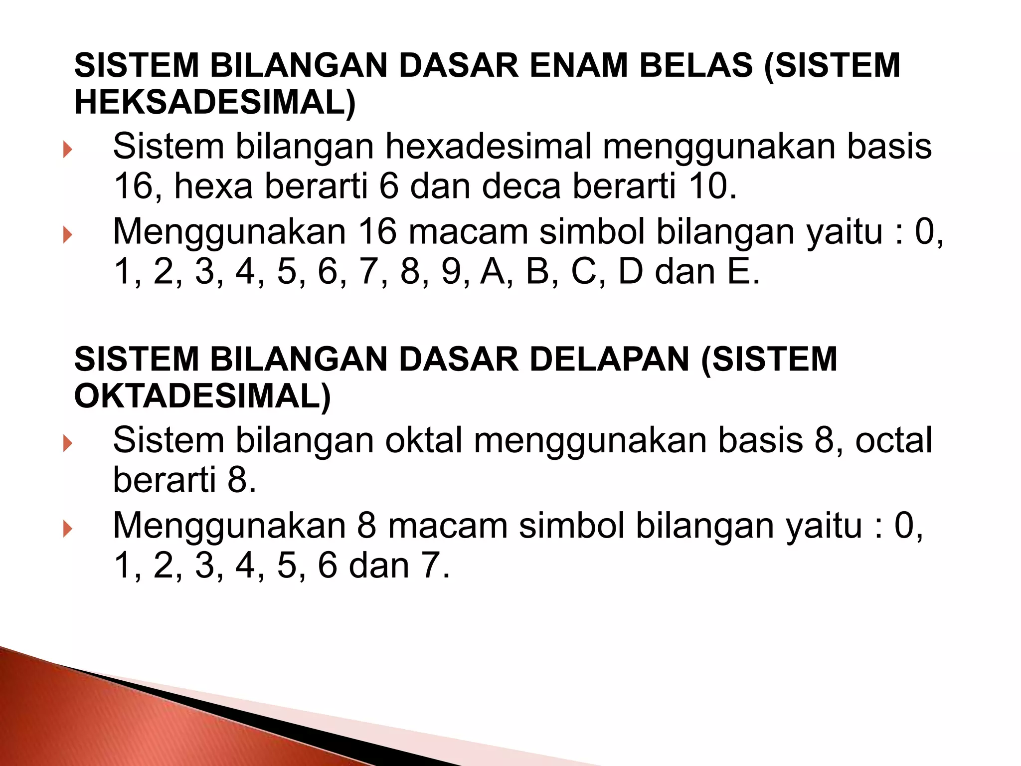 Presentasi modul 6 - sistem bilangan | PPTX