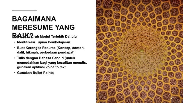 CARA MERESUME MODUL DALAM BAHAN AJAR YANG MUDAH | PPTX