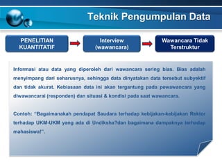 Teknik pengumpulan data penelitian eksperimen | PPTX